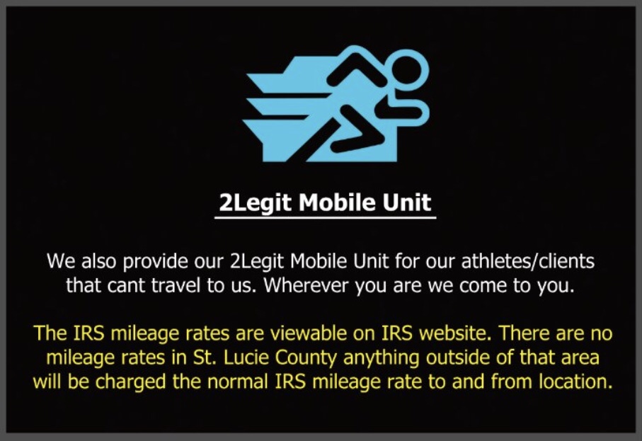 2Legit Mobile Unit | 2Legit Athletic Performance Inc®